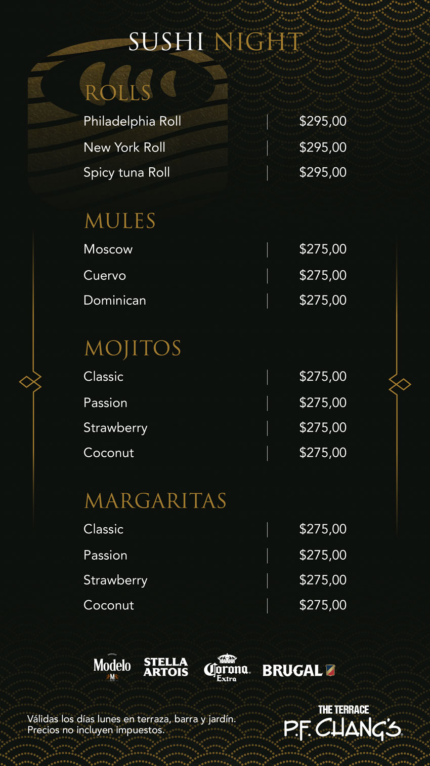 Especial – Lunes – P.F. Chang's